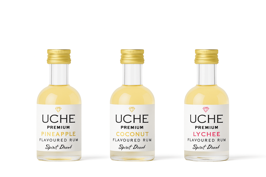 Miniature Uche Rum Gift Set 37.5% ABV – Uche Premium Flavoured Rum